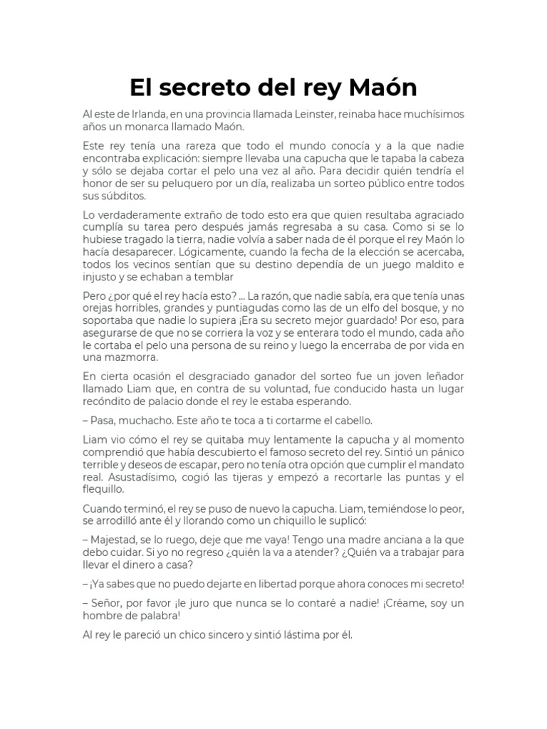 El Secreto Del Rey Maón | PDF