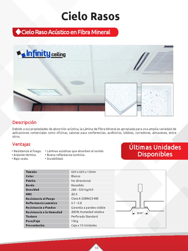 Especificaciones Cielo Infinity Ceiling Stand | PDF