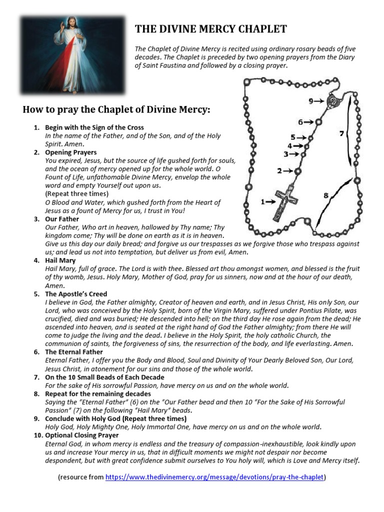 The Divine Mercy Chaplet | PDF | God The Father | God In Christianity