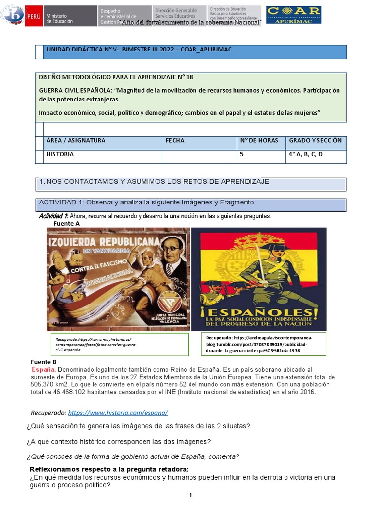 Recursos en la Guerra Civil Española | PDF | Francisco franco | guerra ...