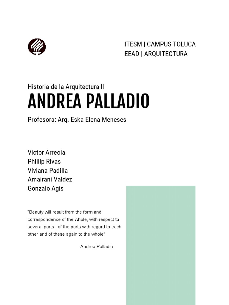 Andrea Palladio | PDF | Columna | Diseño arquitectonico