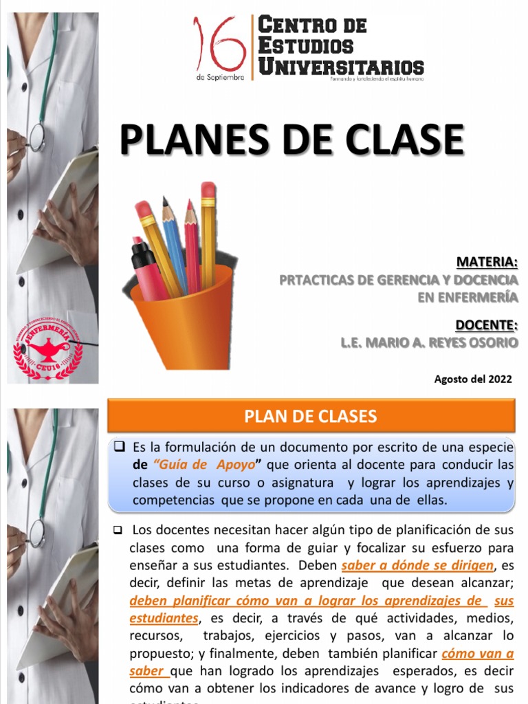 Guia para Elaboracion de Plan de Clases 2022 2 | PDF | Método de ...