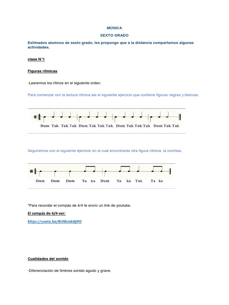 MUSICA | PDF | Ritmo | Sonido