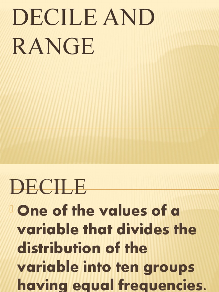 Deciles Range | PDF | Statistical Theory | Applied Mathematics