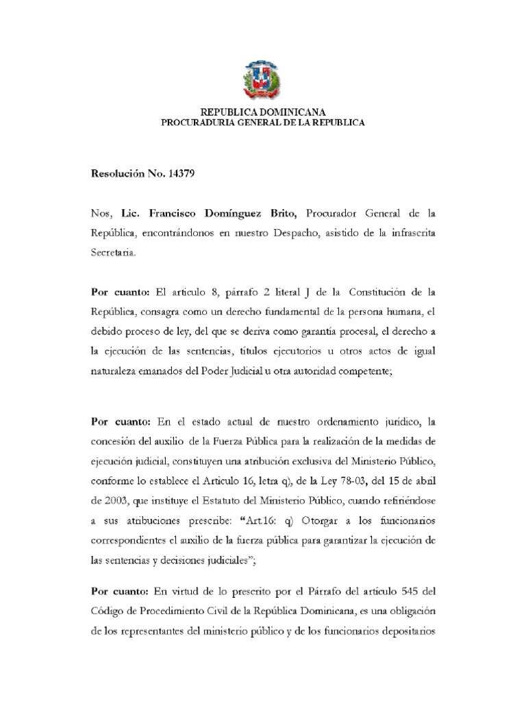 Resolucion - 14379 Reglamento para El Otorgamiento Del Auxilio de La ...