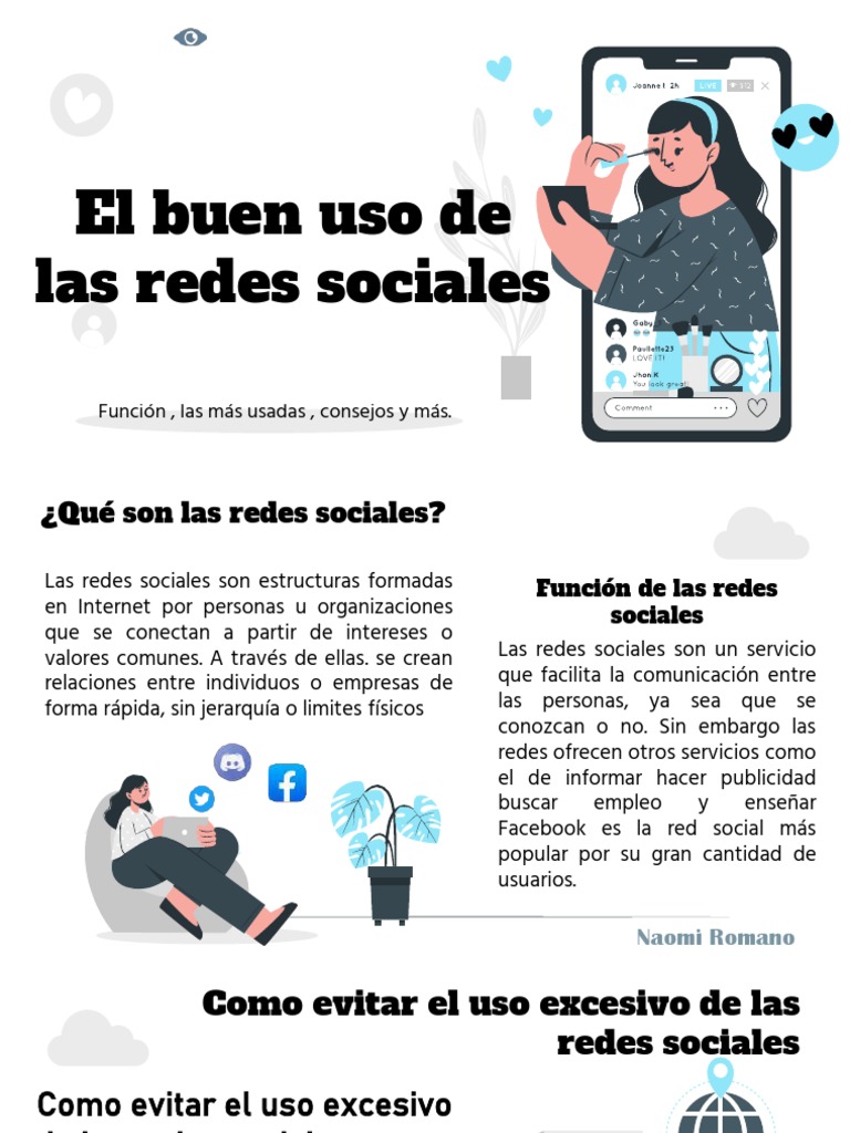 Buen Uso de Las Redes Sociales | PDF | Servicio de redes sociales | Facebook