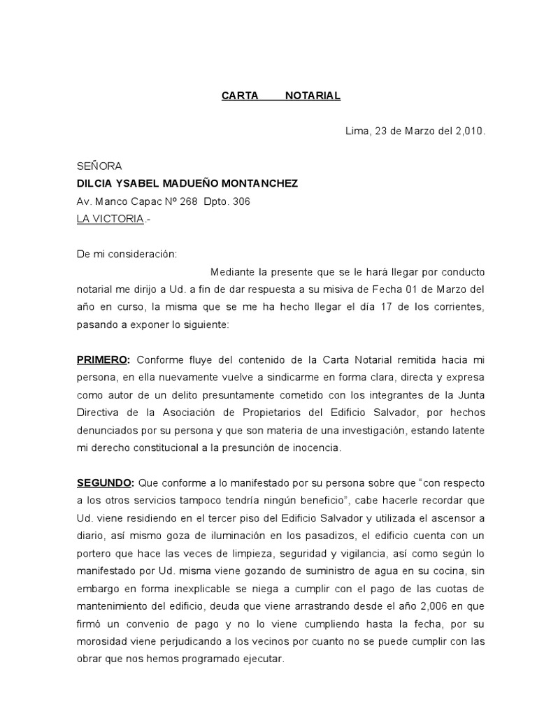 Carta Notarial | PDF