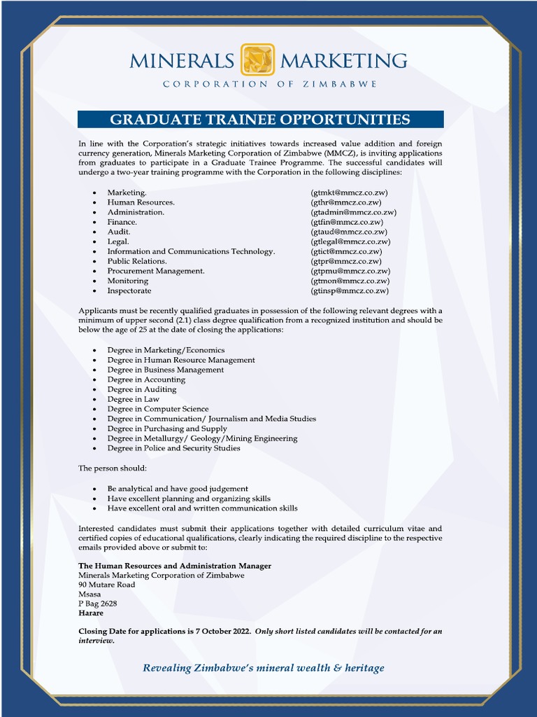 Graduate Trainee Advert | PDF