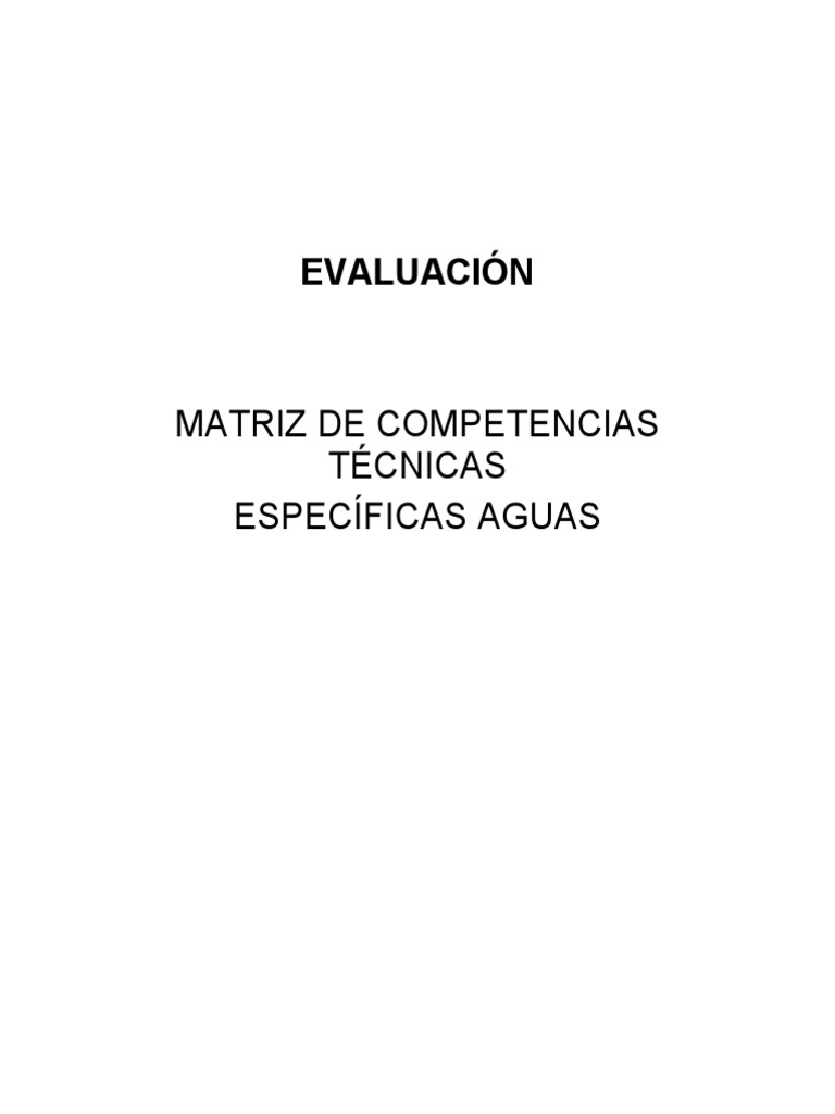 Evaluación de Matrices de Agua Potable | PDF | Agua potable | Agua