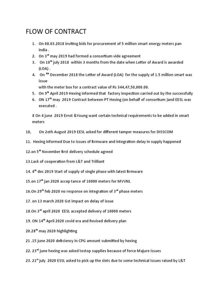 Flow of Contract | PDF