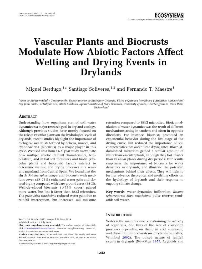 Plant Vascular and Biocrust | PDF | Structural Equation Modeling | Ecosystem
