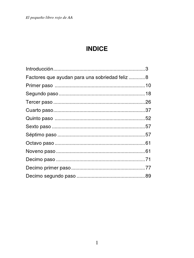 El Pequeño Libro Rojo de Aa | PDF | Alcoholismo | alcoholicos anonimos