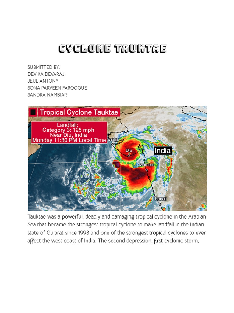 Cyclone Tauktae | Download Free PDF | Emergency Management | Tropical ...