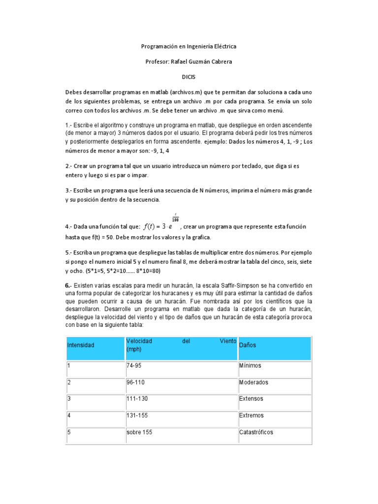 Tarea 2 Programas en Matlab | PDF