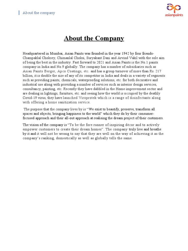 Asian Paints | Download Free PDF | Financial Statement | Expense