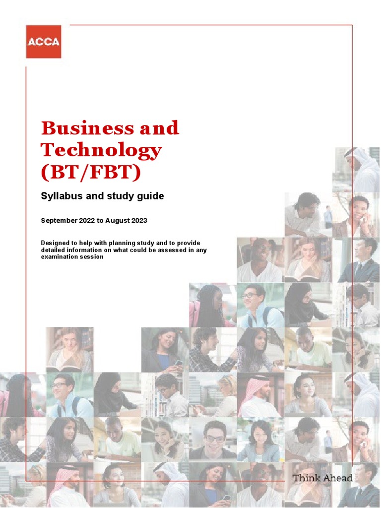 BT - FBT Syllabus and Study Guide - Sept 22-Aug 23 | PDF | Accounting ...