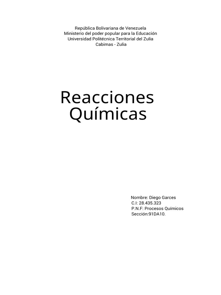 Reactores Químicos | PDF | Reactor Quimico | Química