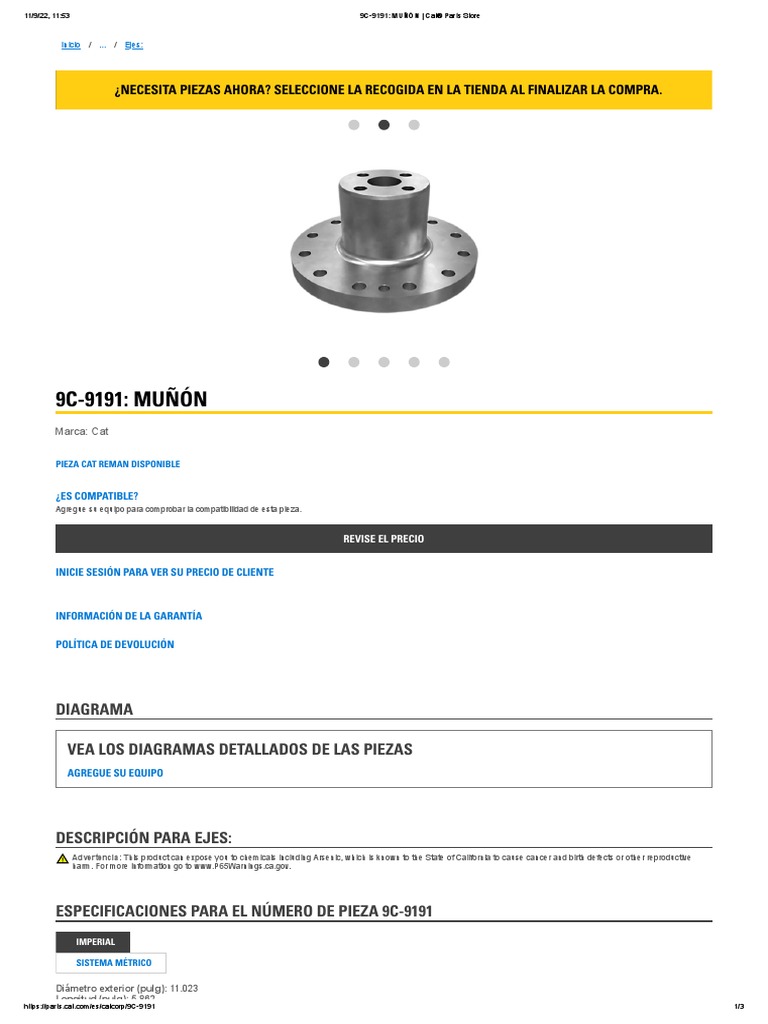 9C-9191 - MUÑÓN - Cat® Parts Store | PDF | Comunicación | Red mundial