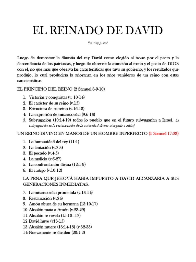 El Reinado de David | PDF | Derecho