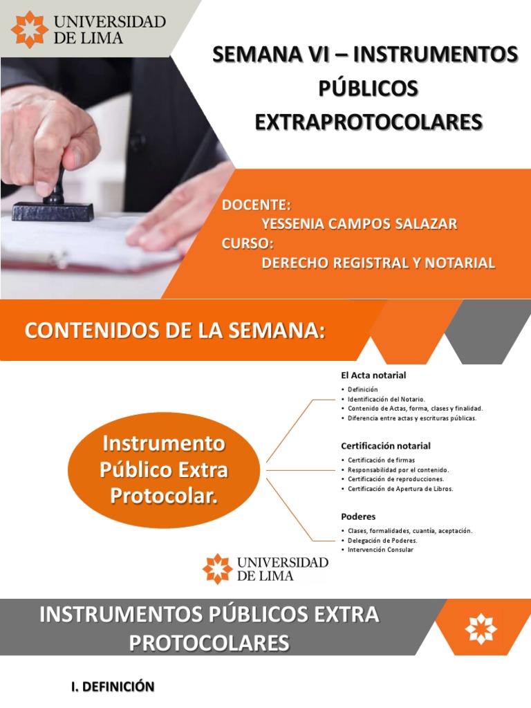 Semana 6 - Instrumentos Públicos Extraprotocolares-Poderes | PDF | Ley común | Derecho Civil ...