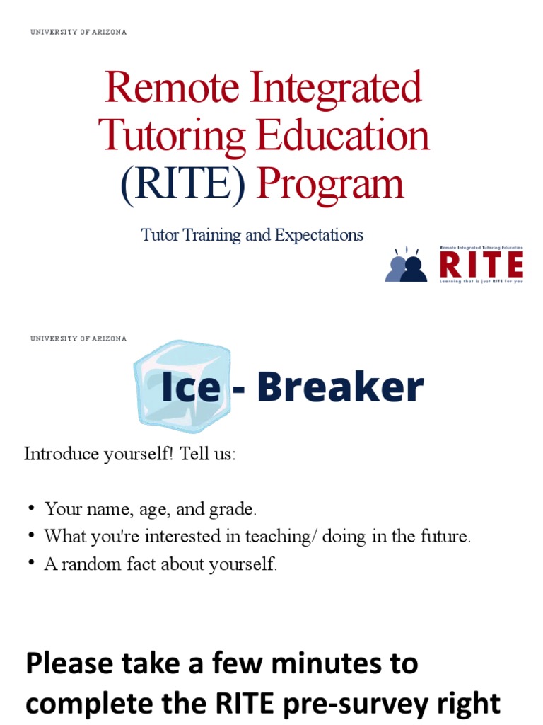 Rite Tutor Slides | PDF | Schools | Learning