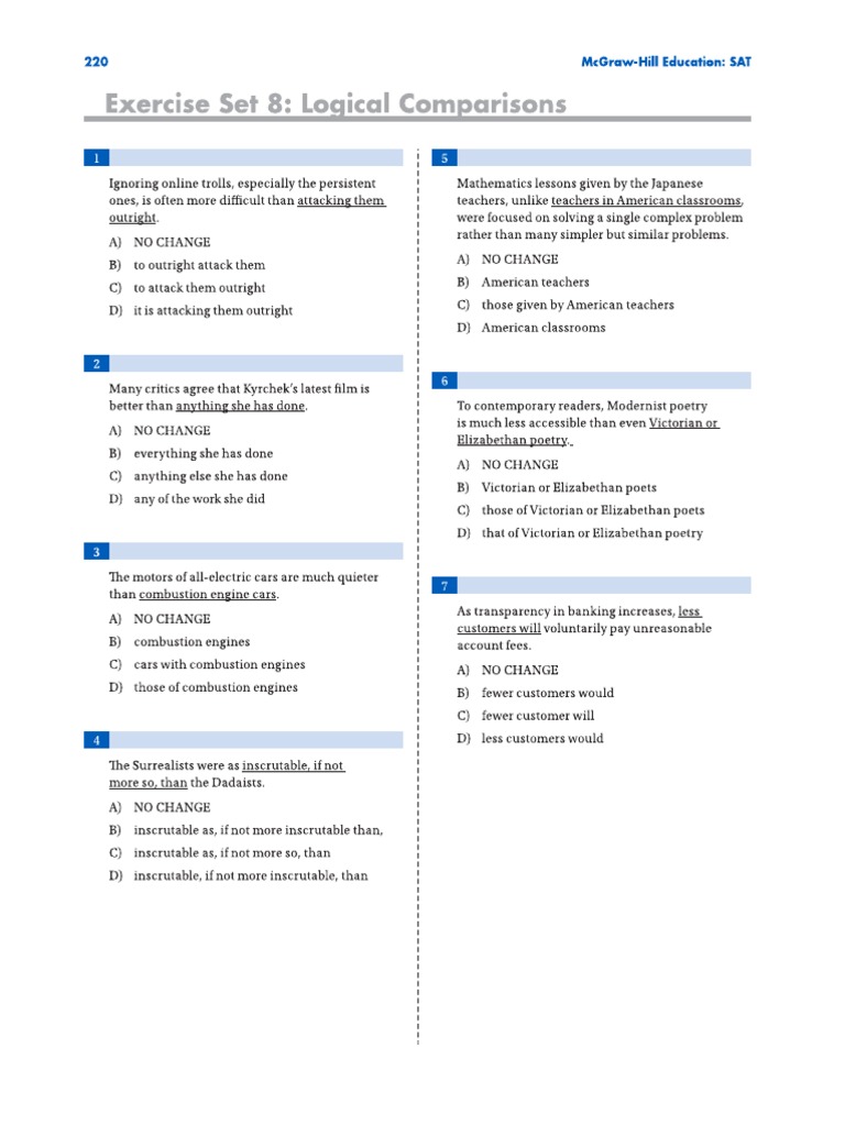 Illogical Comparison Mcraw Hill | PDF