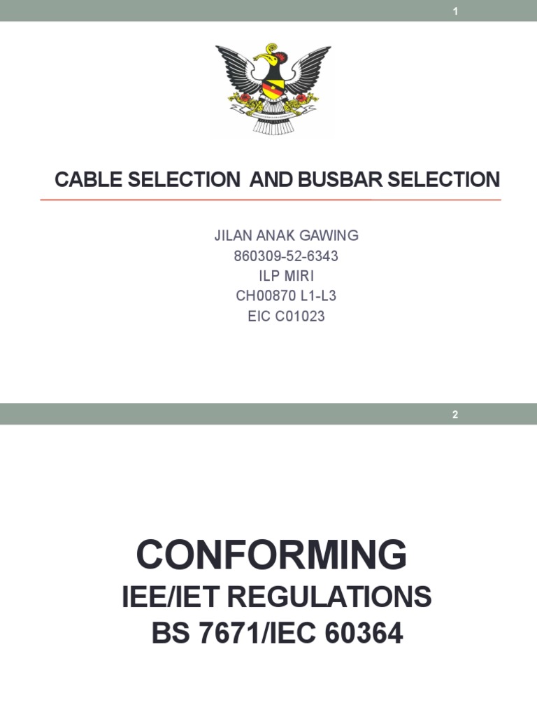 Cable & Busbar Selection Guide | PDF | Fuse (Electrical) | Insulator (Electricity)