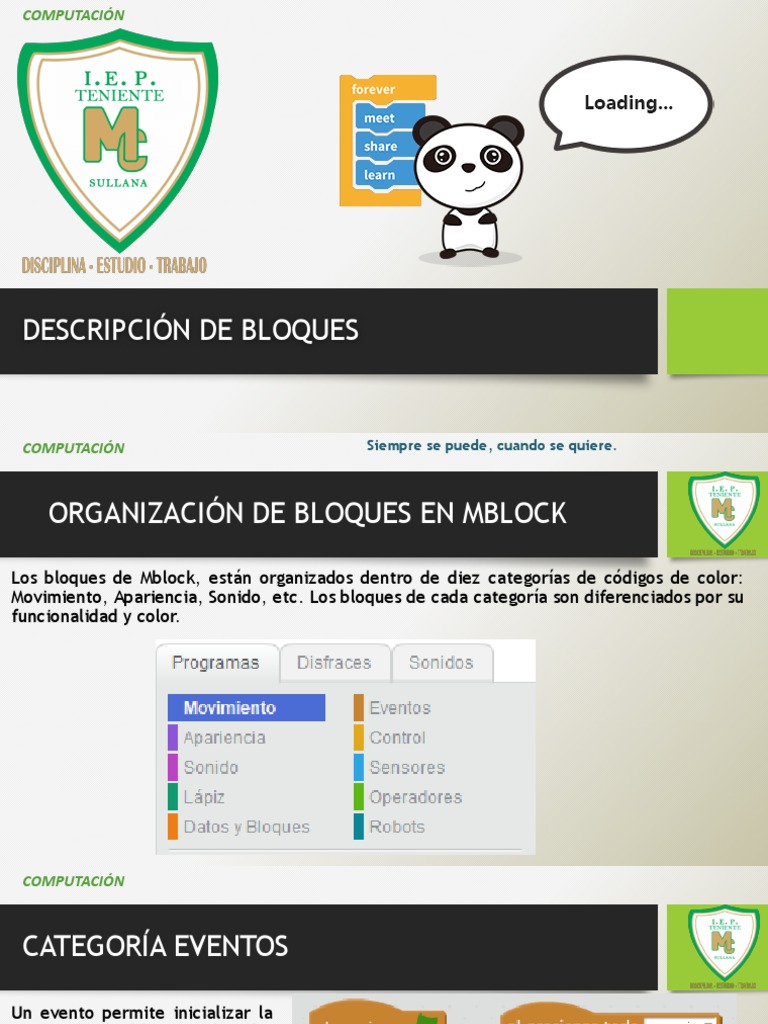 Mblock - Descripcion de Bloques | PDF | Programa de computadora ...