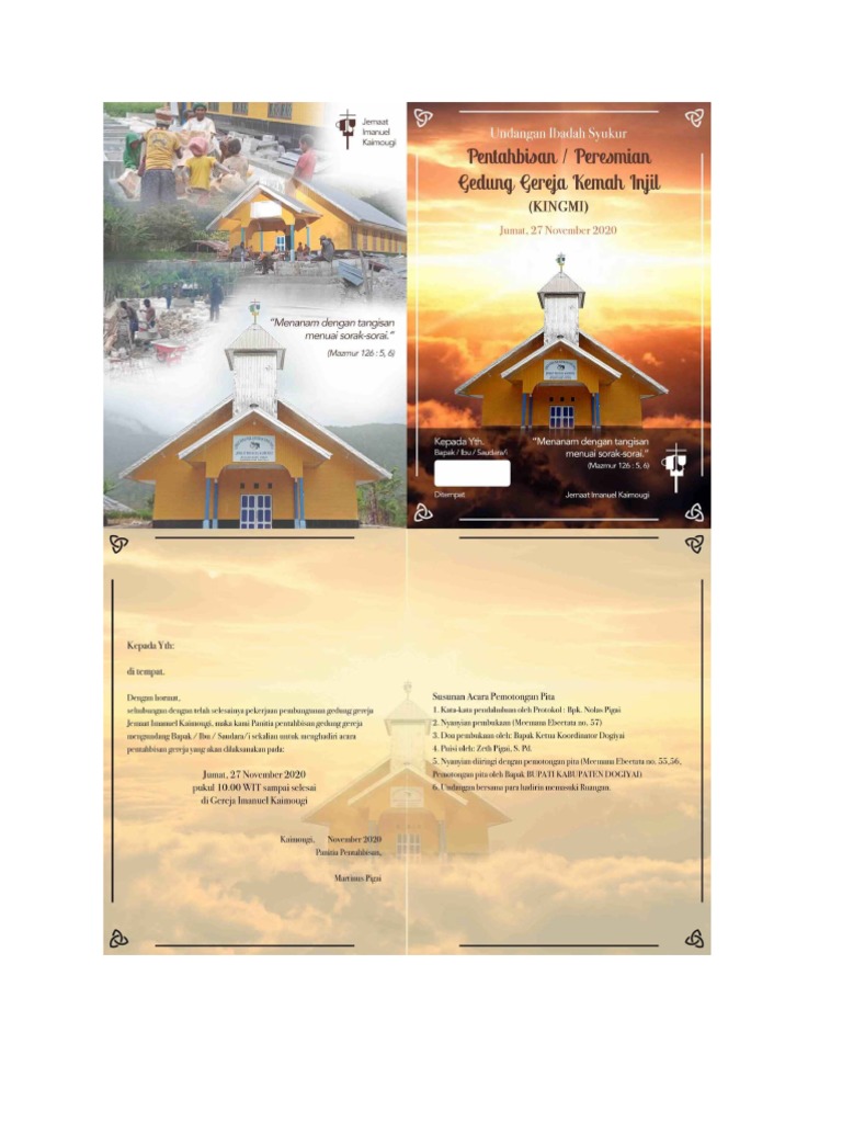 Contoh Undangan Peresmian Gedung Amartakarya Co Id | PDF