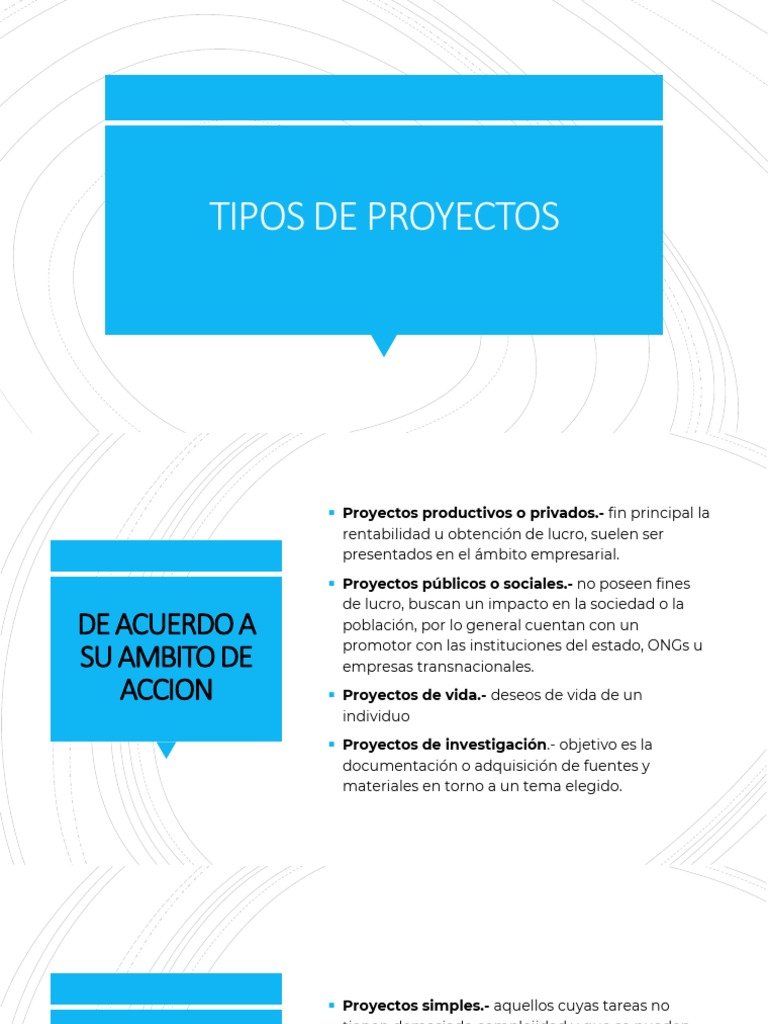 Tipos de Proyectos | PDF | Business | Inversiones