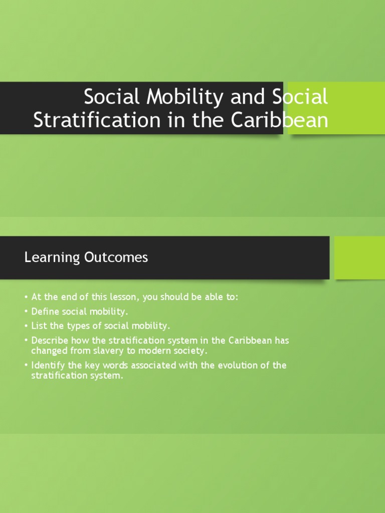 Social Mobility and Caribbean Stratification SE | PDF | Social Mobility | Social Stratification