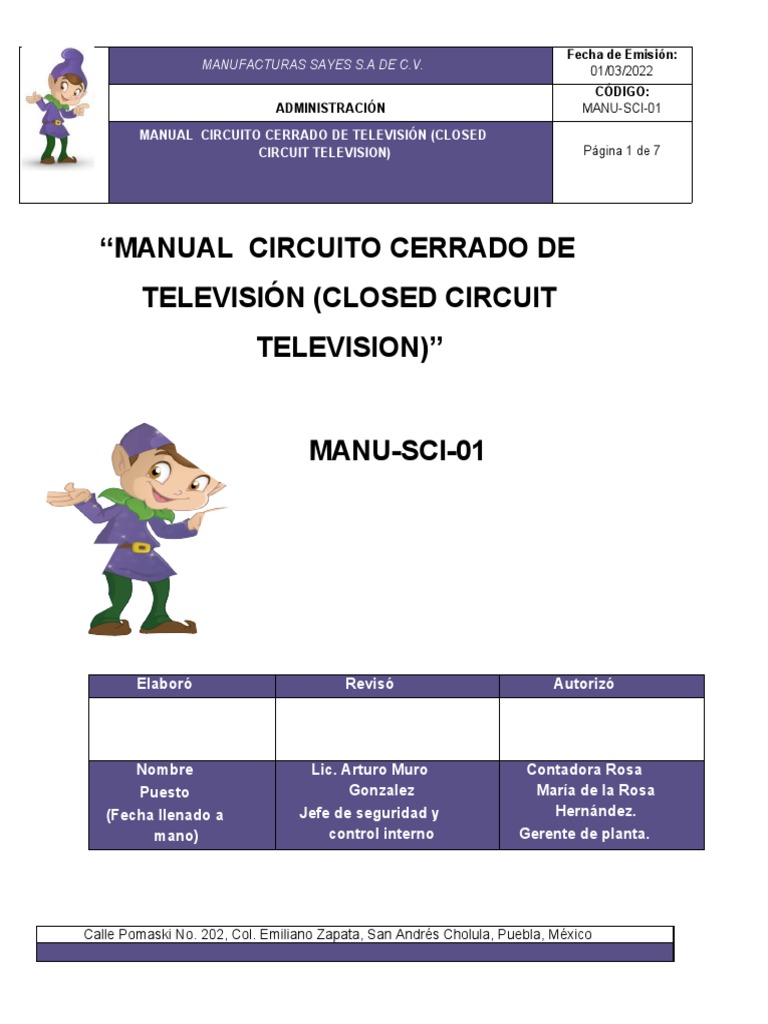 Manual CCTV | PDF | Circuito cerrado de televisión | Televisión