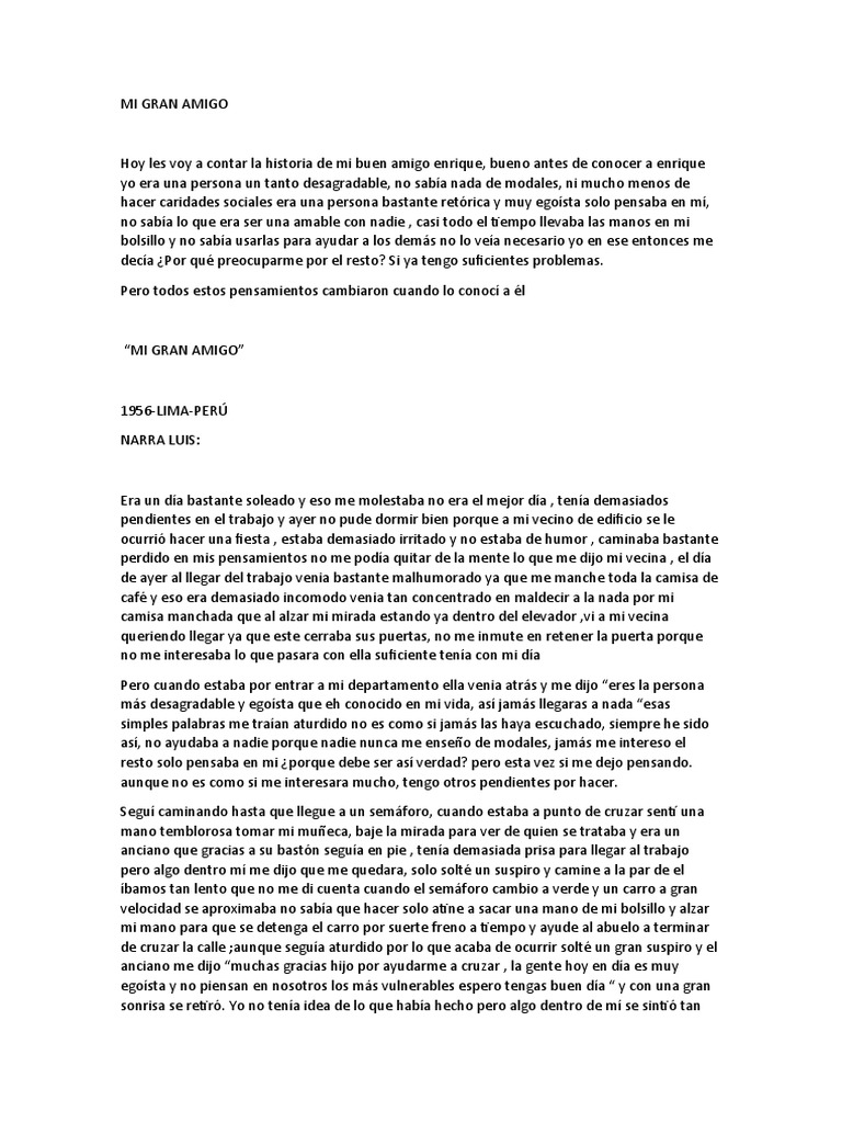 Mi Gran Amigo | PDF