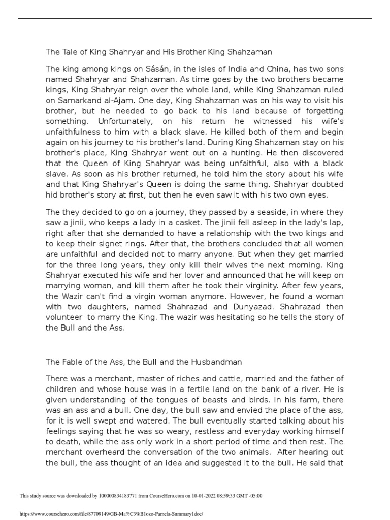 GB Ma Ozo Pamela Summary 1 | PDF