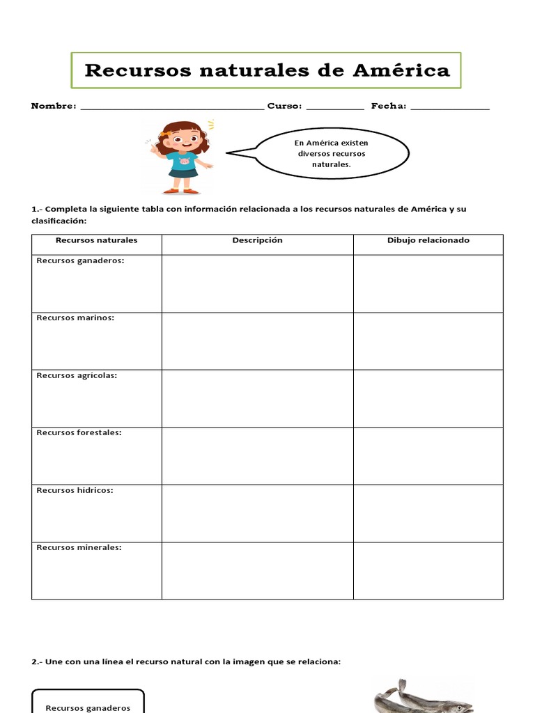 Guía Recursos Naturales de America 4° Basico | Descargar gratis PDF ...