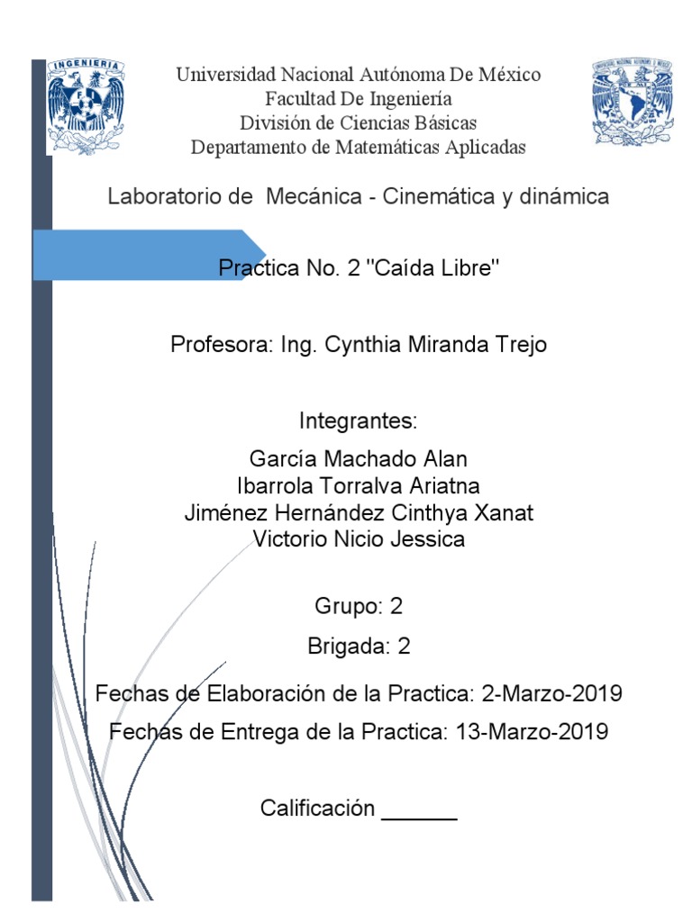 Experimento de Caída Libre y Gravedad | PDF
