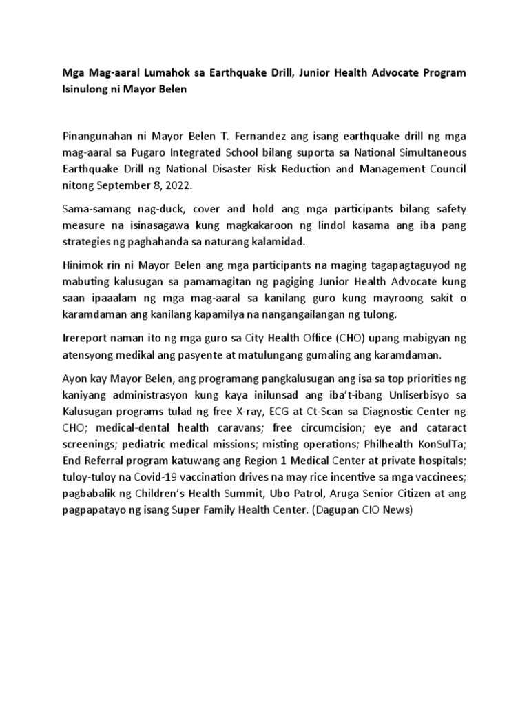 Pugaro Integrated School | PDF