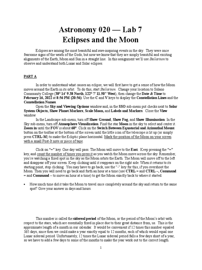 Understanding Lunar and Solar Eclipses | PDF | Solar Eclipse | Moon