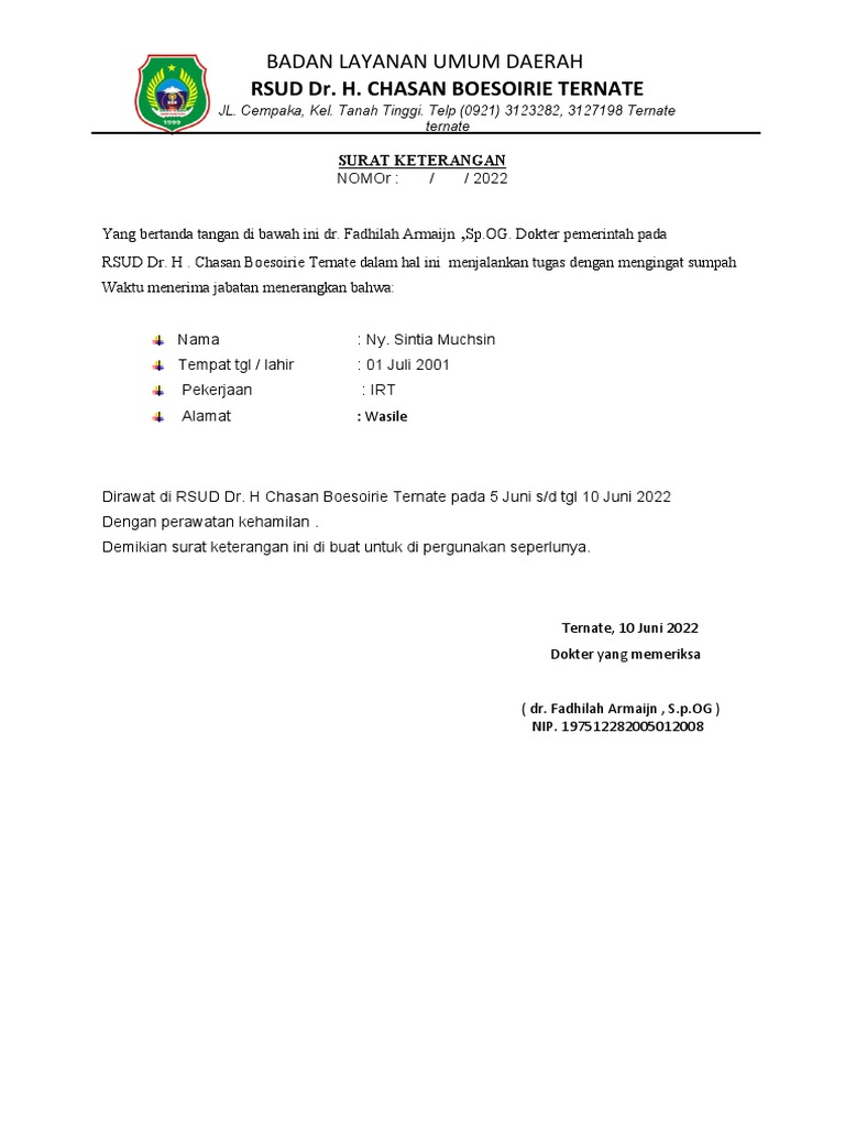 Surat Keterangan Cuti | PDF