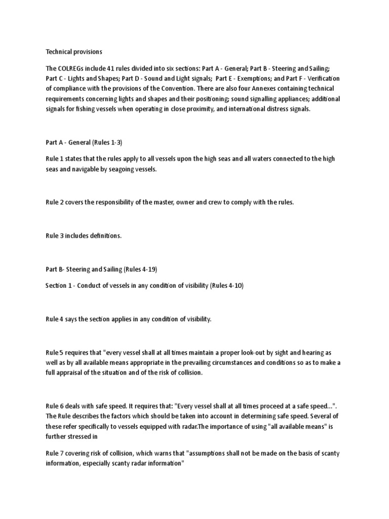 Colreg | PDF | Traffic | Transport
