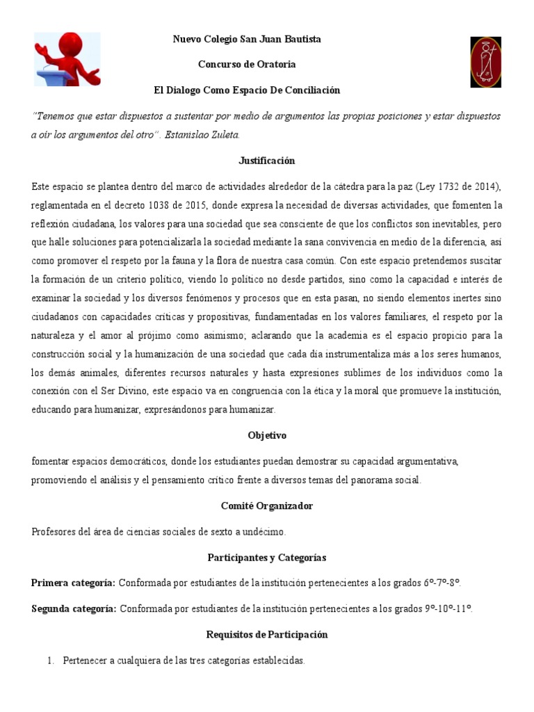 Concurso de Oratoria | PDF | Sociedad
