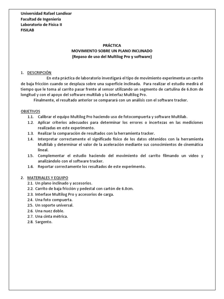 Práctica de Repaso Usando El Multilog Pro - 2022 | PDF | Medición ...