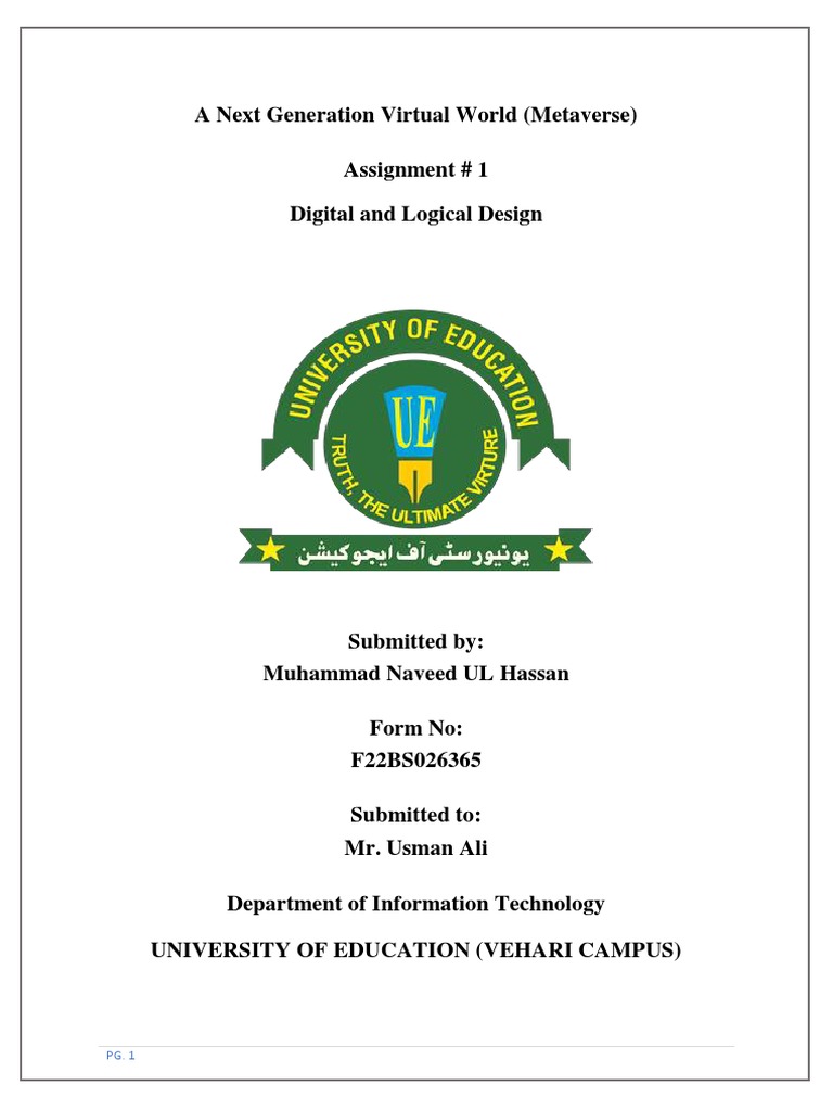 Assignment 1 Dld Pdf Artificial Intelligence Intelligence Ai And Semantics