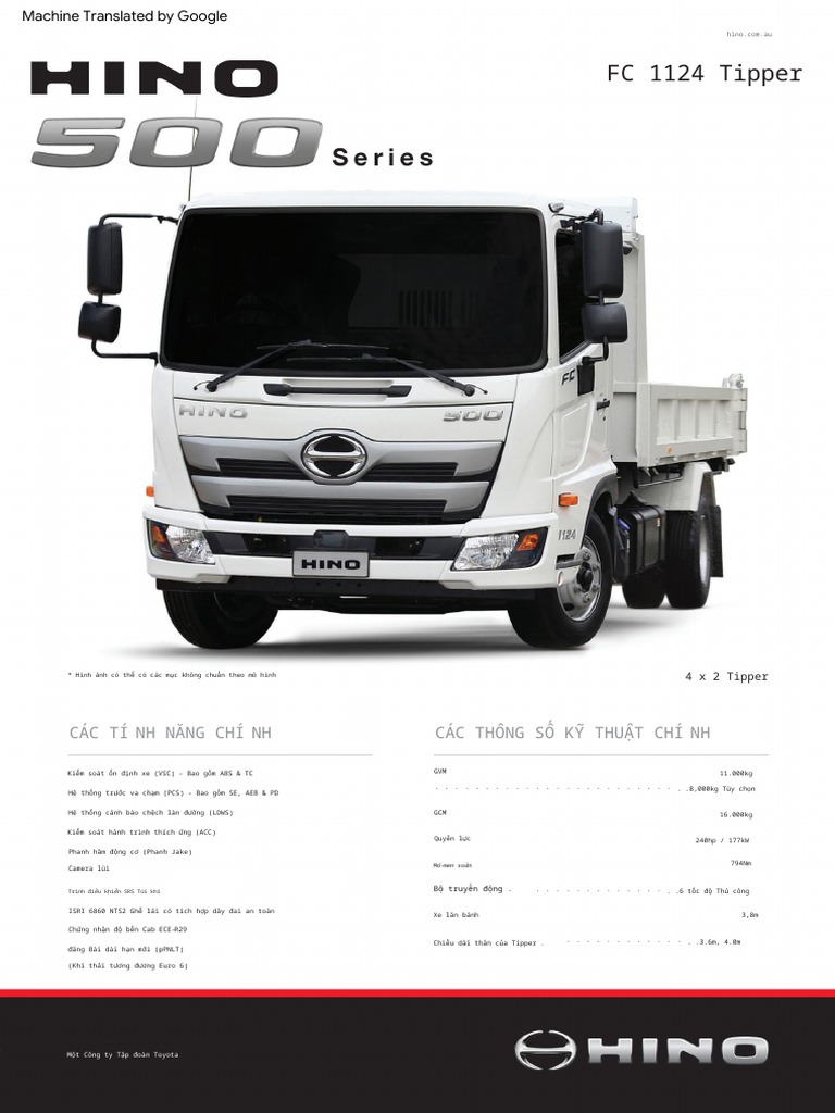 Thông Số Kỹ Thuật Fc 1124 Tipper | PDF