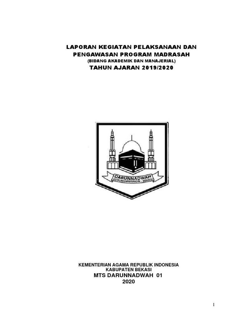 Laporan Kegiatan Pelaksanaan Program Mts DN 01 | PDF