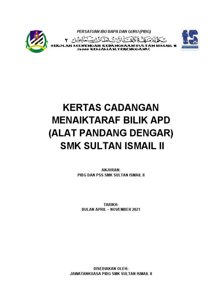 Memperbaiki Bilik APD di SMK Sultan Ismail II | PDF