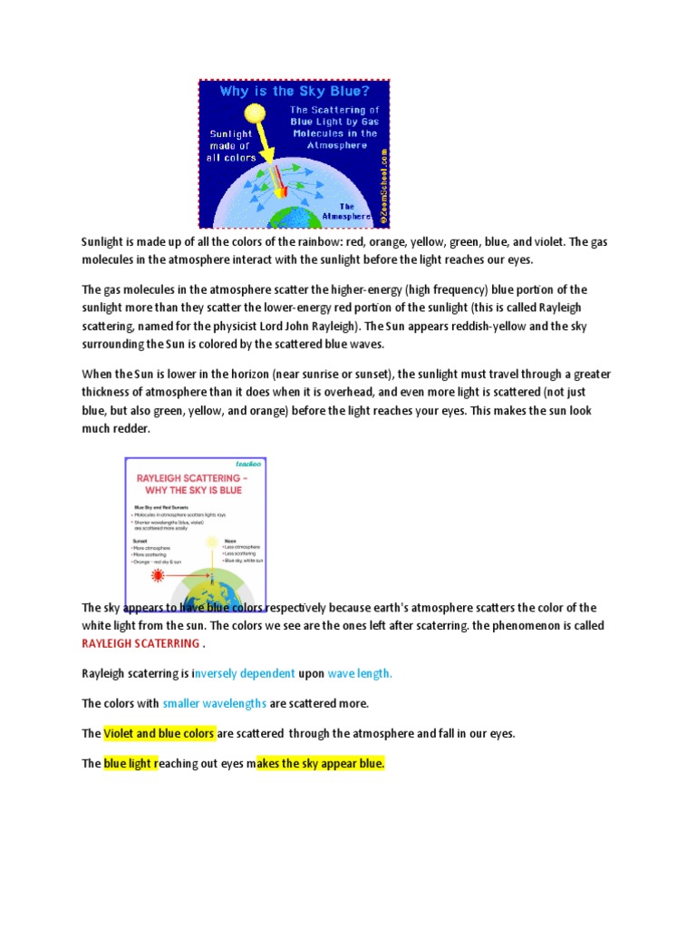 Why Is Sky Is Blue | PDF | Science & Mathematics