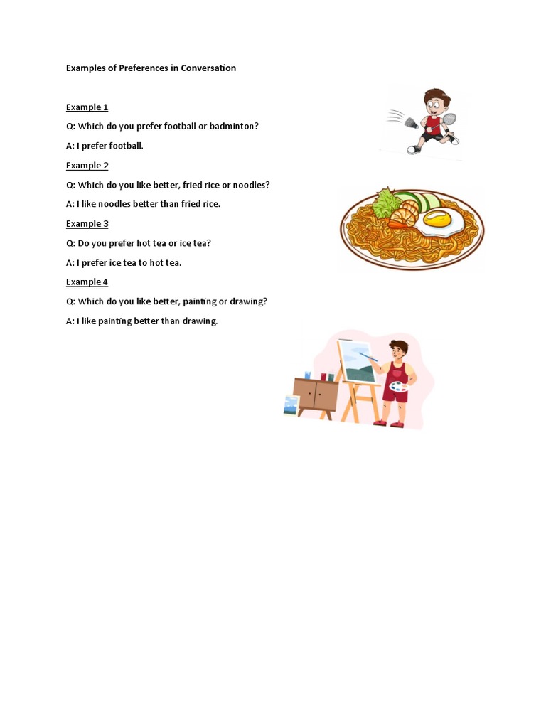 Examples of Preference in Conversation | PDF