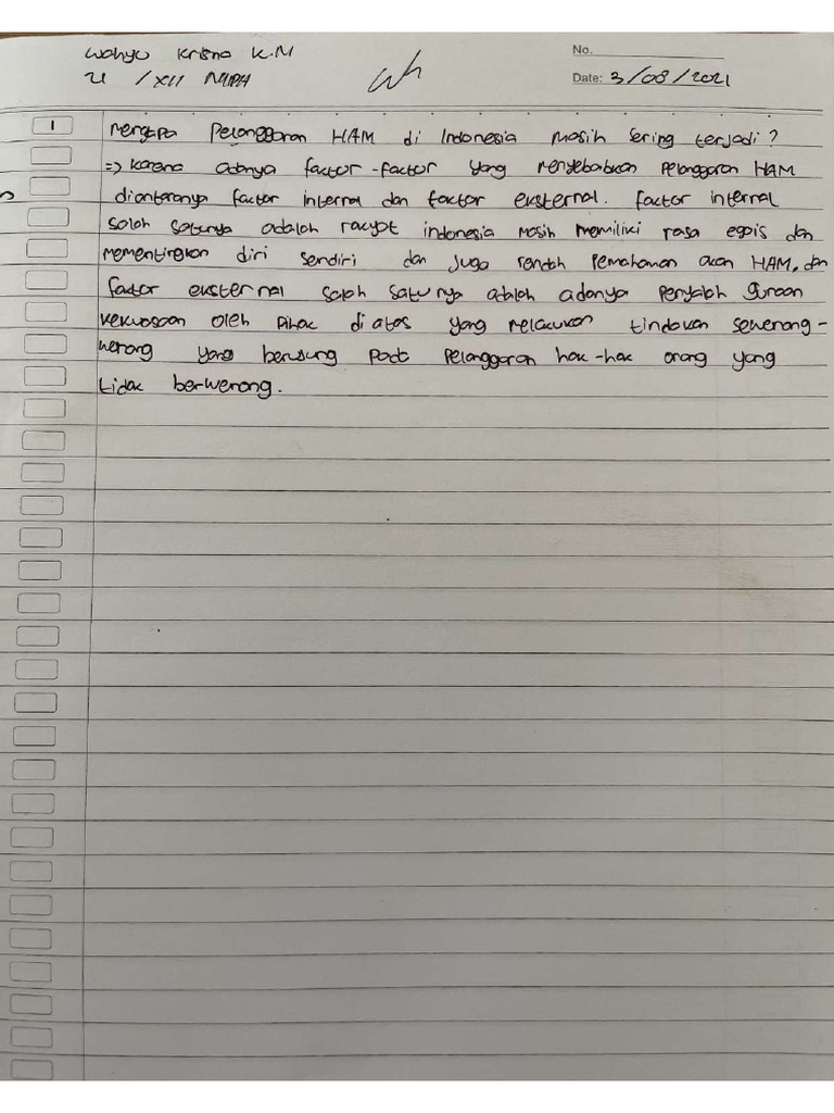 PPKN Pelanggaran Ham | PDF