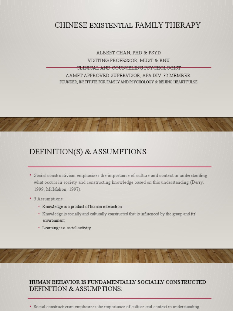 Chinese Existential Family Therapy Insights | PDF | Psychotherapy ...